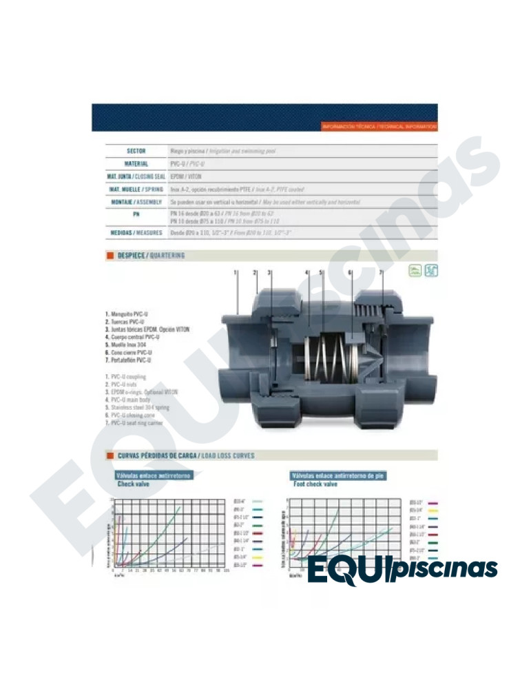 VALVULA CHECK HIDROTEN 90mm P/PEGAR