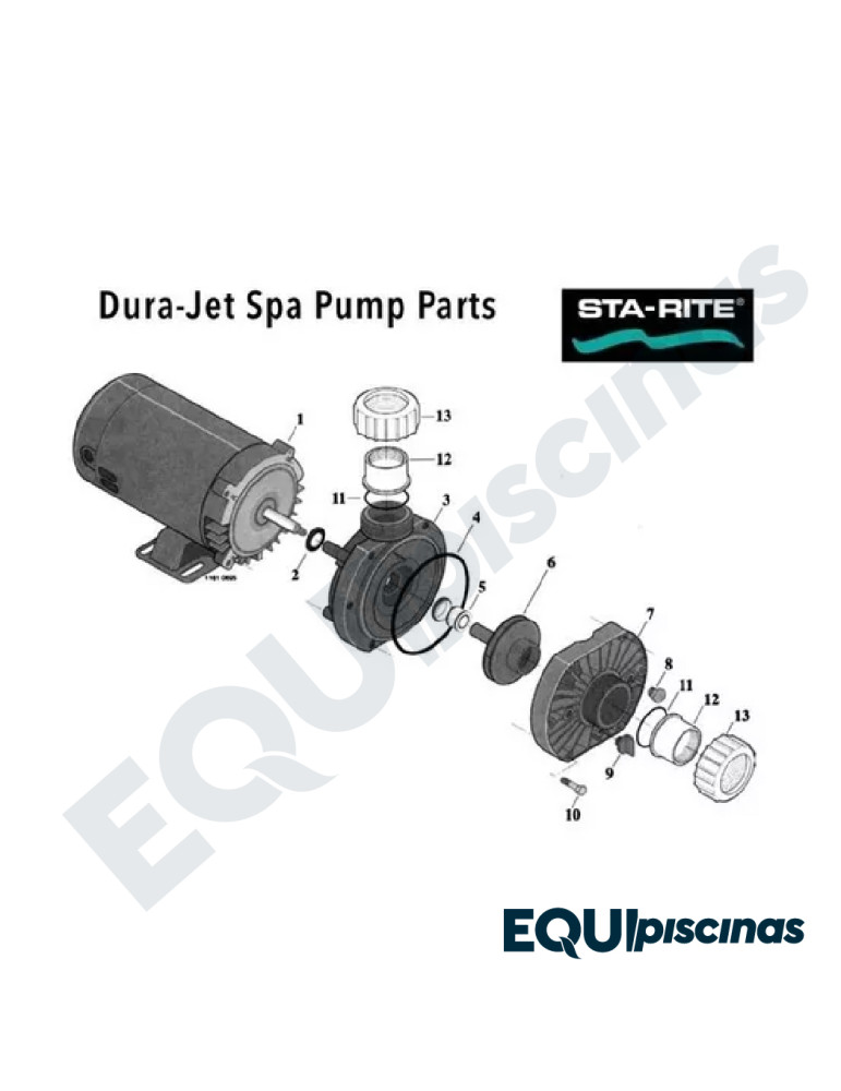 REPUESTO IMPULSOR ABIERTO PARA BOMBA STA-RITE MOD. DURAJET